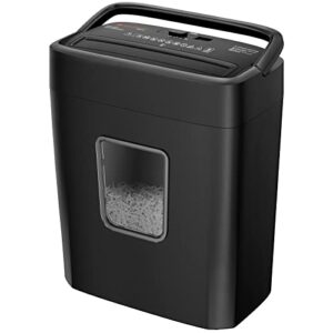 bonsaii 8-sheet cross cut paper shredder, credit cards/mail/staples/clips shredder for home use with 4.2 gallon bin (c261-c)