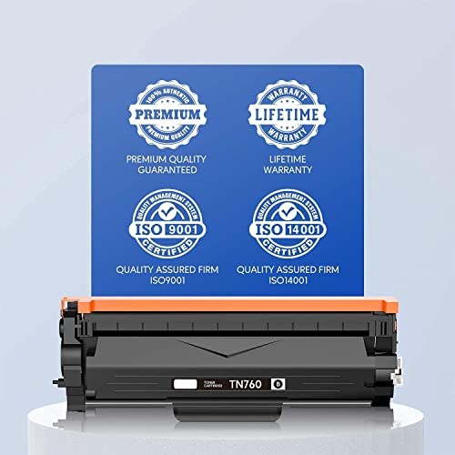 GOTOBY TN760 Toner Cartridge Replacement Compatible for Brother TN-760 TN730 TN-730 High Yield Compatible with DCP-L2550DW HL-L2350DW HL-L2370DW HL-L2370DWXL HL-L2395DW MFC-L2710DW (Black, 4-Pack)