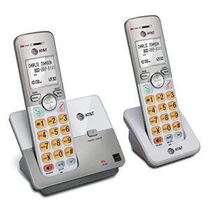 AT&T EL51203 - 2 Handset DECT 6.0 Cordless Home Phone Full-Duplex Handset Speakerphone, Backlit Display, Lighted Keypad, Caller ID/Call Waiting, Phonebook, Eco Mode, Voicemail Key, Quiet Mode,Intercom