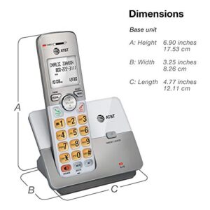 AT&T EL51203 - 2 Handset DECT 6.0 Cordless Home Phone Full-Duplex Handset Speakerphone, Backlit Display, Lighted Keypad, Caller ID/Call Waiting, Phonebook, Eco Mode, Voicemail Key, Quiet Mode,Intercom