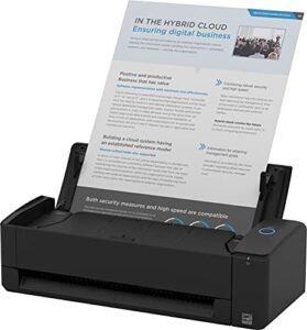 fujitsu scansnap ix1300 compact wireless or usb double-sided color document, photo & receipt scanner with auto document feeder and manual feeder for mac or pc, black