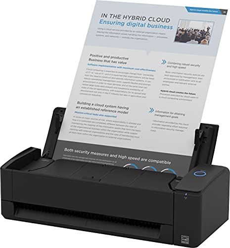 Fujitsu ScanSnap iX1300 Compact Wireless or USB Double-Sided Color Document, Photo & Receipt Scanner with Auto Document Feeder and Manual Feeder for Mac or PC, Black