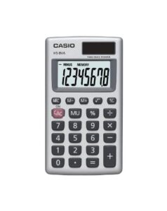 casio hs-8va, solar powered standard function calculator