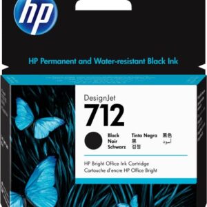 HP 712 Black 80-ml Genuine Ink Cartridge (3ED71A) for DesignJet T650, T630, T230, T210 & Studio Plotter Printers