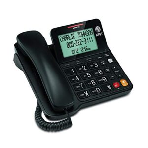 AT&T CL2940 Corded Phone with Speakerphone, Extra-Large Tilt Display/Buttons, Caller ID/Call Waiting and Audio Assist, Black