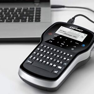 DYMO Label Maker | LabelManager 280 Rechargeable Portable Label Maker, Easy-to-Use, One-Touch Smart Keys, QWERTY Keyboard, PC and Mac Connectivity, for Home & Office Organization