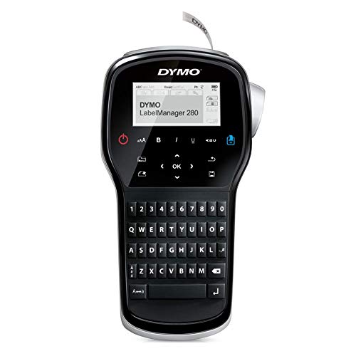 DYMO Label Maker | LabelManager 280 Rechargeable Portable Label Maker, Easy-to-Use, One-Touch Smart Keys, QWERTY Keyboard, PC and Mac Connectivity, for Home & Office Organization