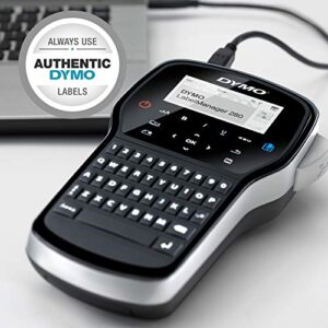 DYMO Label Maker | LabelManager 280 Rechargeable Portable Label Maker, Easy-to-Use, One-Touch Smart Keys, QWERTY Keyboard, PC and Mac Connectivity, for Home & Office Organization