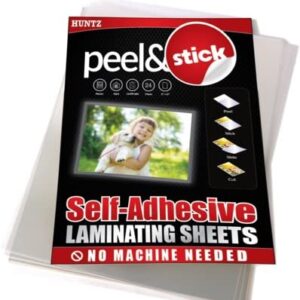 Pack of 24, Self-Adhesive Laminating Sheets, Clear Letter Size (9 x 12 Inches), 4 mil Thickness