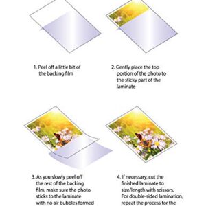 Pack of 24, Self-Adhesive Laminating Sheets, Clear Letter Size (9 x 12 Inches), 4 mil Thickness