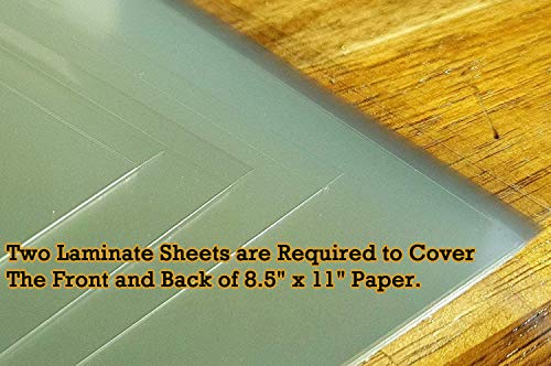 Pack of 24, Self-Adhesive Laminating Sheets, Clear Letter Size (9 x 12 Inches), 4 mil Thickness