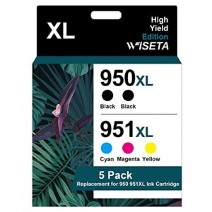 950xl 951xl ink cartridges combo pack – compatible ink cartridge replacement for hp 950 951 xl for officejet pro 8100 8600 8610 8615 8625 8640 251dw 276dw 271dw (2 black, 1 cyan, 1 magenta, 1 yellow)