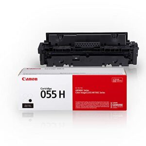 canon genuine toner, cartridge 055 black, high capacity (3020c001) 1 pack, for canon color imageclass mf741cdw, mf743cdw, mf745cdw, mf746cdw, lbp664cdw laser printer