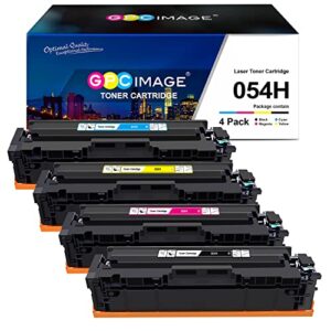 gpc image compatible toner cartridge replacement for canon 054 crg-054 054h to use with color imageclass mf644cdw lbp622cdw mf642cdw mf640c lbp620 toner printer (1 black, 1 cyan, 1 magenta, 1 yellow)