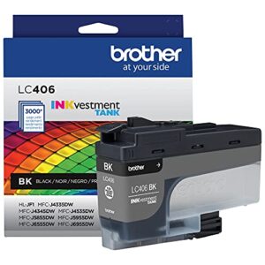 brother genuine lc406bk standard yield black inkvestment tank ink cartridge