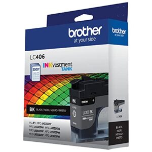 Brother Genuine LC406BK Standard Yield Black INKvestment Tank Ink Cartridge