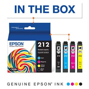 EPSON T212 Claria -Ink Standard Capacity Black & Color -Cartridge Combo Pack (T212120-BCS) for select Epson Expression and WorkForce Printers