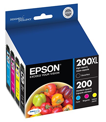 EPSON T200 DURABrite Ultra Ink High Capacity Black & Standard Color Cartridge Combo Pack (T200XL-BCS) for select Epson Expression and WorkForce Printers