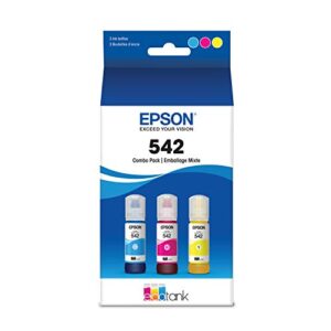 epson t542 ecotank ink ultra-high capacity bottle color combo pack (t542520-s) for select epson ecotank printers