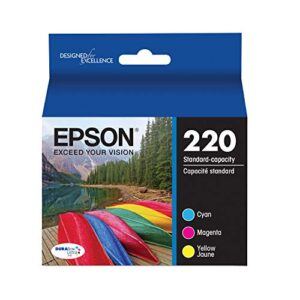 epson t220 durabrite ultra -ink standard capacity color combo pack (t220520-s) for select epson expression and workforce printers