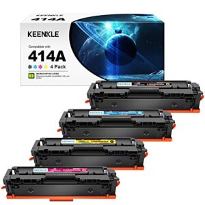 414a 414x 414a toner, compatible toner cartridge replacement for hp 414a w2020a 414x w2020x to use with color pro mfp m479fdw m454dw m454dn m479fdn printer(black cyan yellow magenta,4pack)