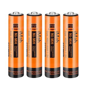 imah 4-pack 1.2v 750mah ni-mh aaa rechargeable battery for panasonic cordless phones also compatible with bk40aaabu hhr-55aaabu hhr-65aaabu hhr-75aaa/b hhr-4dpa/4b bk30aaabu bt205662 and solar lights