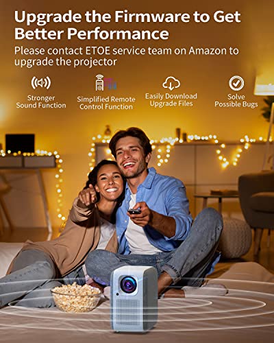 Native 1080P FHD Projector, 4K projector with Netflix-Certified, Android TV10.0, 5000+ Apps, 350 ANSI, Stereo Speaker, 5G WiFi & Bluetooth, Movie Projector Wireless Compatible with iOS/Android/Windows