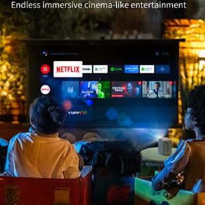 Native 1080P FHD Projector, 4K projector with Netflix-Certified, Android TV10.0, 5000+ Apps, 350 ANSI, Stereo Speaker, 5G WiFi & Bluetooth, Movie Projector Wireless Compatible with iOS/Android/Windows