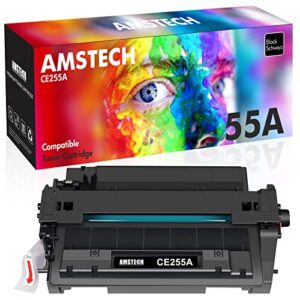 55A CE255A Toner Cartridge Black Replacement for HP 55A CE255A Works for HP Enterprise 525 P3015 P3015d P3015dn P3015x P3016 P3011 M525 M521 Series Printer (1-Pack)