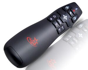 wireless powerpoint presentation remote clicker and keynote presenter with wireless mouse (pr-820) from red star tec