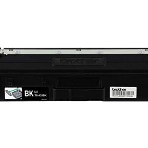 Brother Genuine TN433BK 2-Pack High Yield Black Toner Cartridge with Approximately 4,500 Page Yield/Cartridge