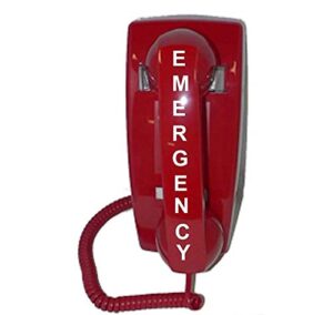 emergency wall telephone pre-programmed to auto dial 911 – red