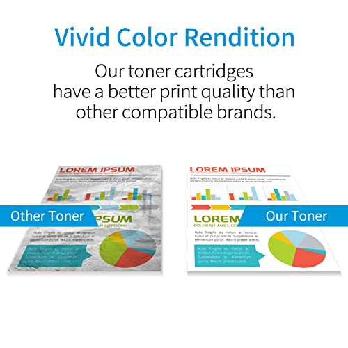 410X Toner Cartridge High Yield: 4 Pack Compatible Toner Replacement for HP 410X CF410X CF411X CF412X CF413X Color Pro MFP M477FDN M477FDW M477FNW M452DN M452DW M452NW M377DW MFPM377DW Printer