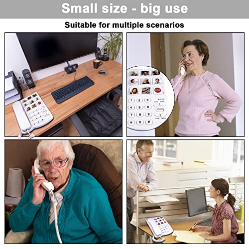 Big Button Phone for Seniors, LD‑858HF Key Amplified Telephone Photo Memory Corded Landline for Low Vision