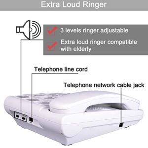 Big Button Phone for Seniors, LD‑858HF Key Amplified Telephone Photo Memory Corded Landline for Low Vision