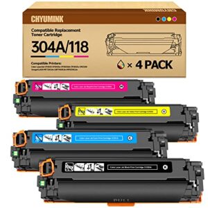 jc toner compatible for 304a cc530a cc531a cc532a cc533a toner cartridges for use with color laserjet cp2025 cp2025dn;imageclass mf726cdw lbp7660cdn mf8350cdn (black cyan yellow magenta)