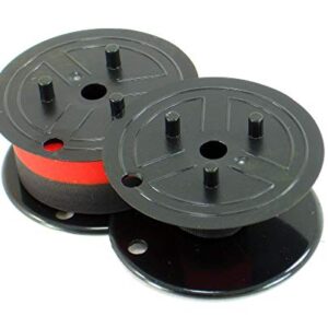 Compatible Sharp Electronic Calculator Ribbon Twin Spool Black and Red Ribbon - Fits All Twin Spool Models