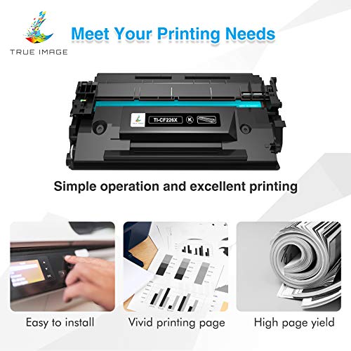 TRUE IMAGE Compatible Toner Cartridge 26X CF226X Replacement for HP 26A CF226A M402n M426fdw Pro M402dn MFP M426fdn M402dw M402 M426dw M426 M402d Printer Ink High Yield (Black, 4-Pack)