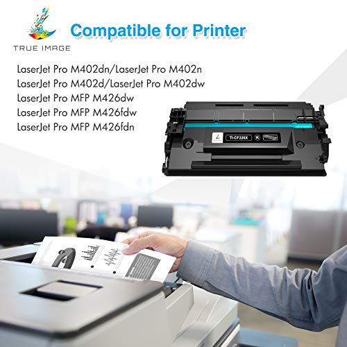 TRUE IMAGE Compatible Toner Cartridge 26X CF226X Replacement for HP 26A CF226A M402n M426fdw Pro M402dn MFP M426fdn M402dw M402 M426dw M426 M402d Printer Ink High Yield (Black, 4-Pack)