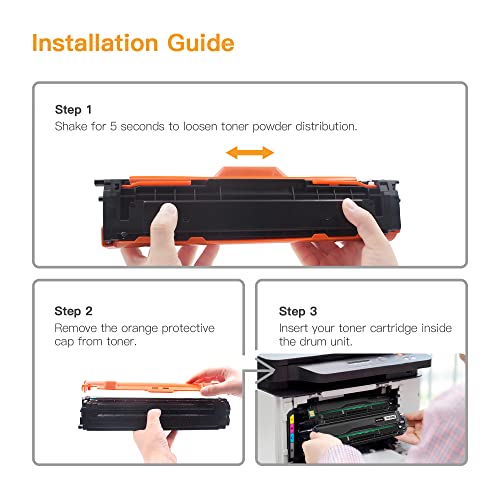 E-Z Ink (TM) Compatible Toner Cartridge Replacement for Samsung 504 504S CLT-K504S CLT-504S CLT-M504S CLT-C504S CLT-Y504S to Use with SL-C1860FW SL-C1810W CLP-415NW CLX-4195FW Printer Tray (4 Pack)