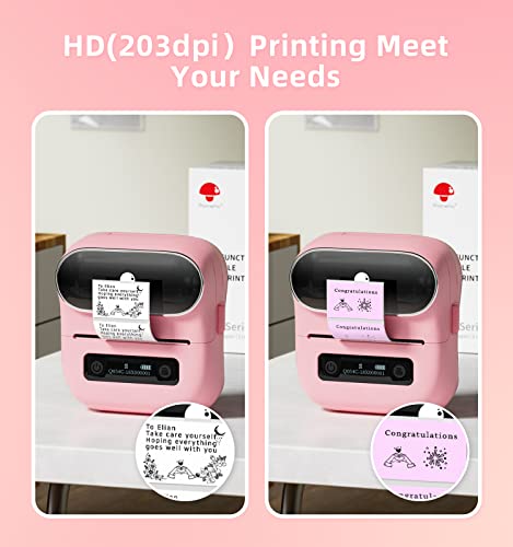 M220 Label Maker, Phomemo Label Printer, 3 Inch Bluetooth Thermal Sticker Maker Machine for Home,Office,School,Barcode Printer for Address,Mailing,Box,Cup,Compatible with Phone & PC,with 3 Rolls Label