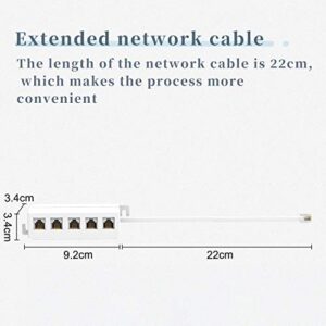 Phone Line Splitter Adapter 1 to 5, RJ11 6P4C Male to 5 Way 6P4C Female Socket Used for Connect Printer, Fax Machine and Multiple Landline Telephones