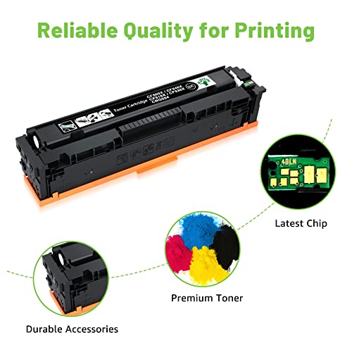 GREENSKY Compatible Toner Cartridges Replacement for HP 202X 202A CF500X CF500A for HP Color Pro MFP M281fdw M281cdw M254dw M254dn M254nw M280nw Printer (Black Cyan Magenta Yellow, 4 Pack)