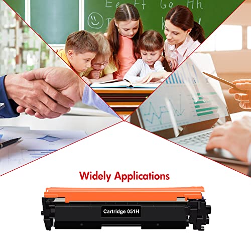 051H Toner Cartridge 2-Pack Compatible Replacement for Canon 051H 051 CRG051 for Canon imageCLASS MF269dw MF264dw MF267dw MF266dn MF263dn LBP161dn LBP162dw LBP1692dwkg Printer (Black)