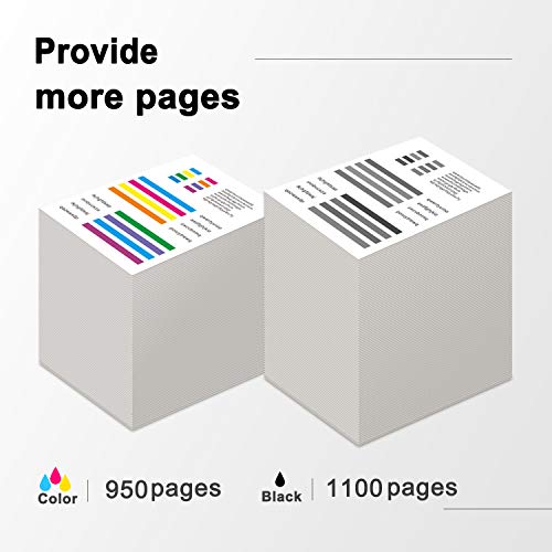 TEINO Remanufactured Ink Cartridge Replacement for Epson 702XL 702 T702 T702XL use with Epson Workforce Pro WF-3720 WF-3733 WF-3730 (Black, Cyan, Magenta, Yellow, 4-Pack)