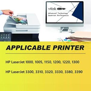 v4ink New Toner Cartridge Replacement for HP C7115X 15X C7115A 15A Q2613X 13X Toner to use for HP Laser Printer 1200 1220 1300 1000 1005 1150 3300 3310 3320 3330 3380 Printers (Black, 1 Pack)