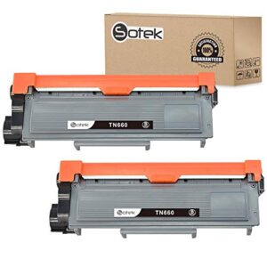 sotek compatible toner cartridges for tn630 tn-630 tn660 tn-660, work with mfc-l2740dw dcp-l2520dw dcp-l2540dw mfc-l2700dw mfc-l2720dw hl-l2300d hl-l2320d hl-l2360dw hl-l2380dw hl-l2340dw (2 pack)