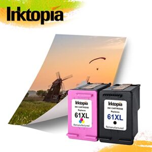 Inktopia Remanufactured for HP 61XL 61 XL Ink Cartridges High Yield (1 Black 1 Tricolor) for HP Envy 4500 5530 5534 HP Deskjet 1000 1512 2540 3050 3510 HP Officejet 4630 2620 4632 Printer