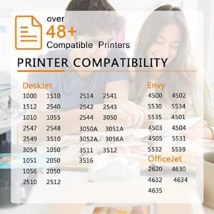 Inktopia Remanufactured for HP 61XL 61 XL Ink Cartridges High Yield (1 Black 1 Tricolor) for HP Envy 4500 5530 5534 HP Deskjet 1000 1512 2540 3050 3510 HP Officejet 4630 2620 4632 Printer