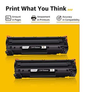 CMYBabee Compatible Toner Cartridge Replacement for HP 83A CF283A for HP Laserjet Pro MFP M127fw M225dw M127fn M125nw M201dw M225dn M201n M125a Printer Ink (Black, 2-Pack)